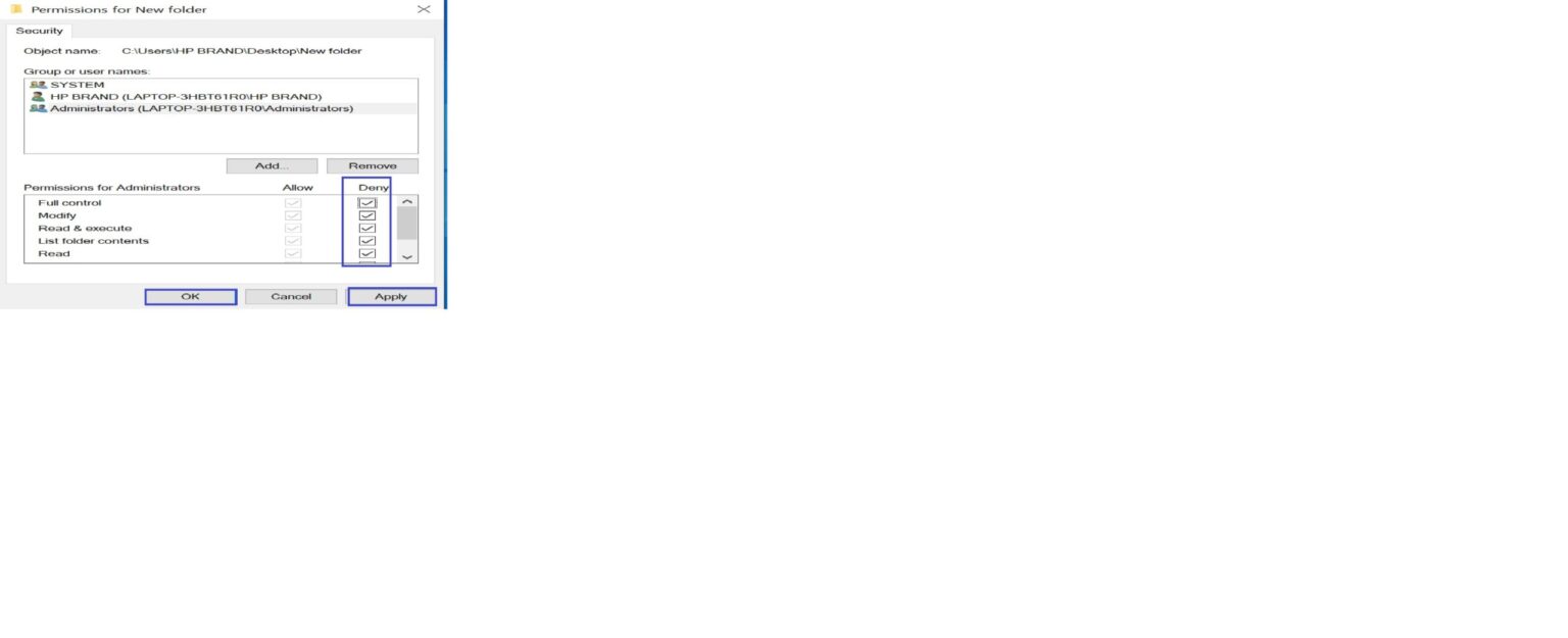 How to restrict access to a folder in Windows : elearnersmentor : an ...